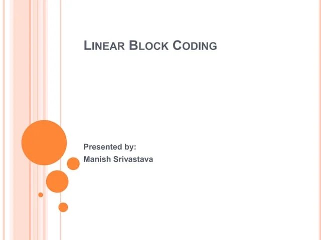 Linear Block Code Pptx