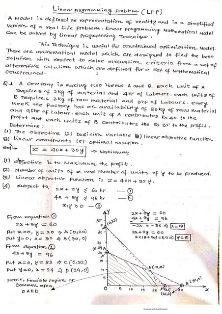 Linear Programming Problem Pdf