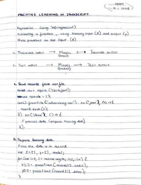 Machine Learning In Javascript Pdf