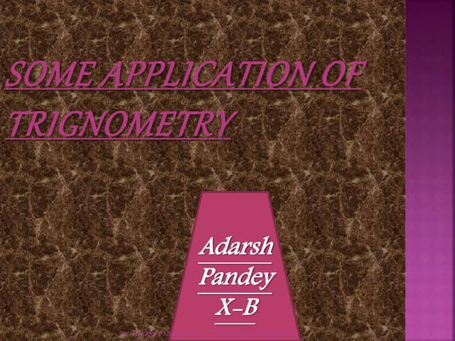 Trigonometry Project Pptx