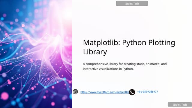 Matplotlib Python Plotting Library Edited Pptx
