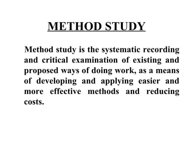 Method Study Ppt