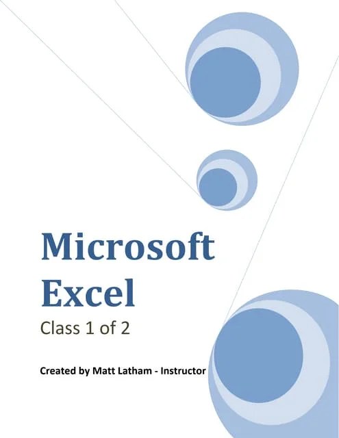 Microsoft Excel Part 1 Docx