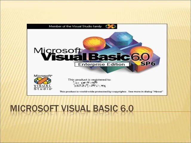 Microsoft Visual Basic 6 Ppt