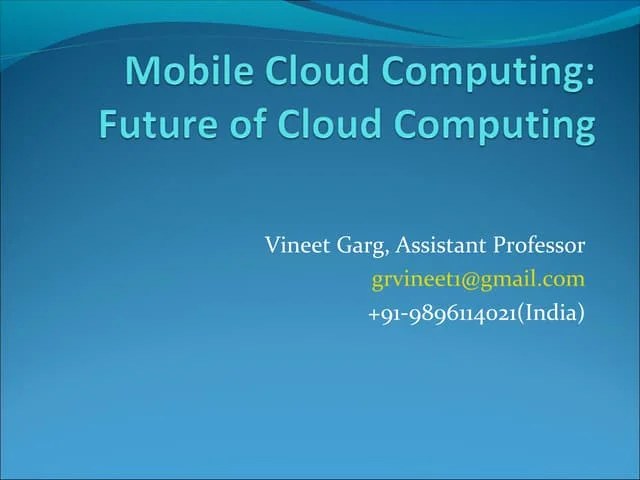 Mobile Cloud Computing Pptx