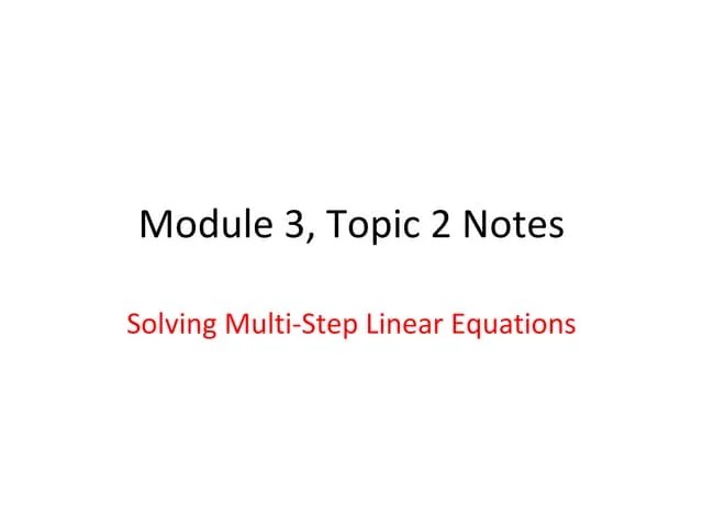 Module 3 Topic 2 Notes Ppt