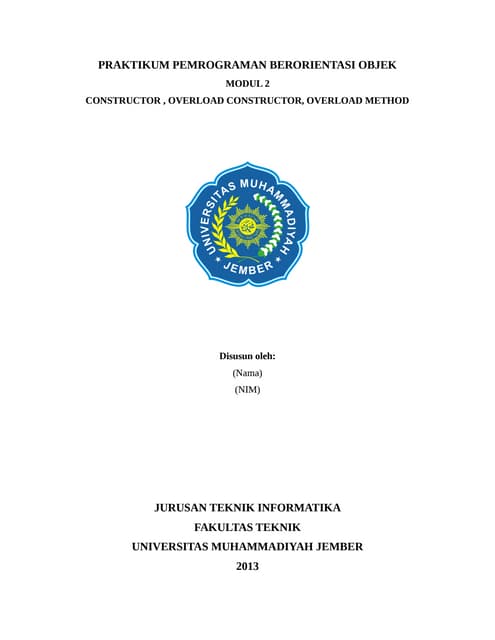 Modul Object Oriented Programming Pdf