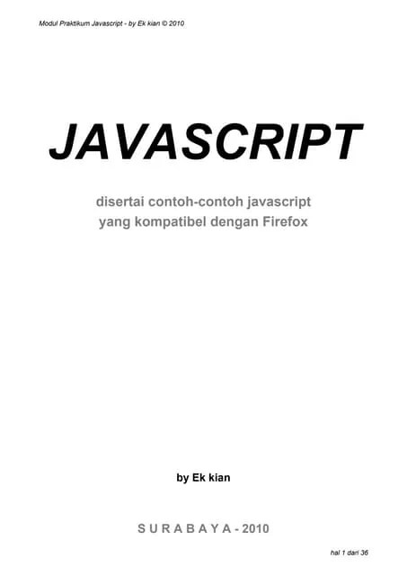 Modul Praktikum Javascript Pdf