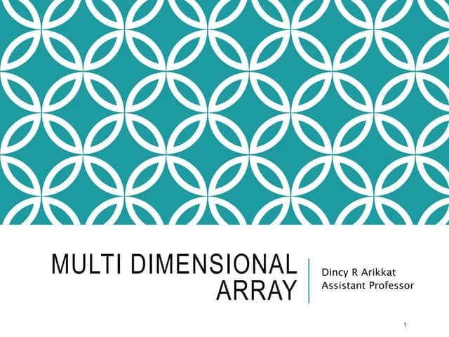 Two Dimensional Array Ppt