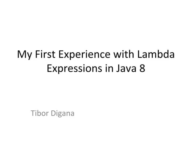 Lambda Expressions Pptx