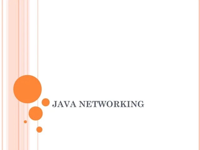 Networking Java Socket Programming Ppt