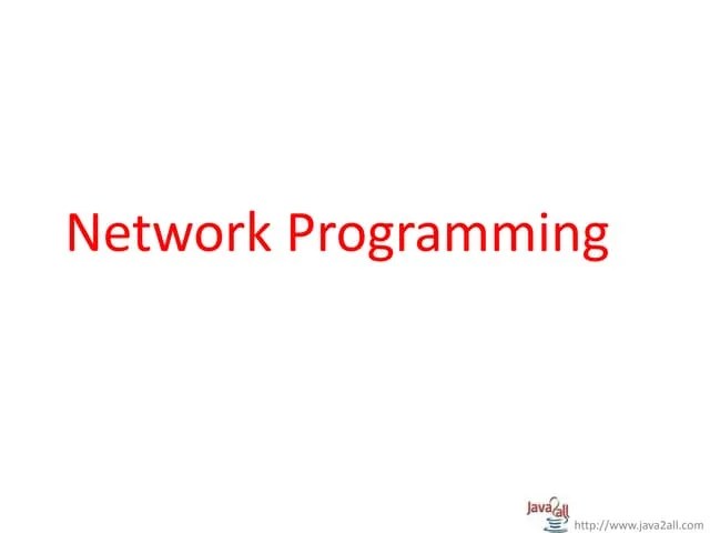 Network Programming In Java Ppt Pptx