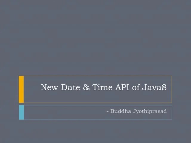 A Quick Peek New Date Time Api Of Java 8 Pptx