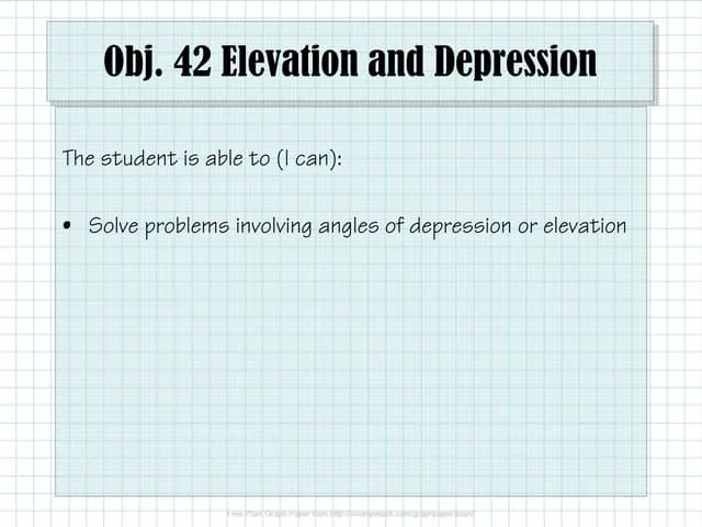 Angle Of Elevation And Angle Depression Pptx