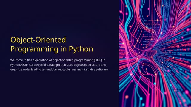 Object Oriented Programming In Python Pptx