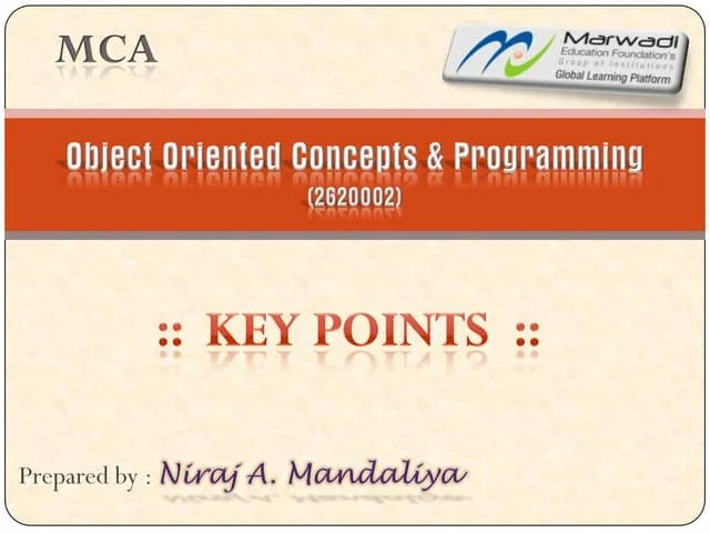 C Object Oriented Concepts Programming Pdf