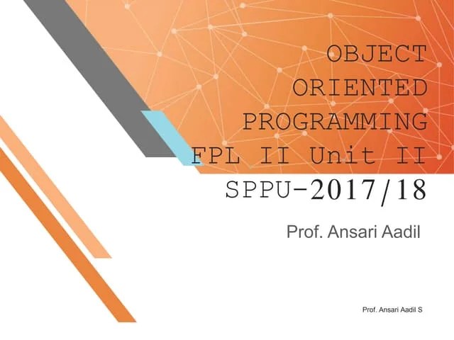 Object Oriented Programming 2 Ppsx