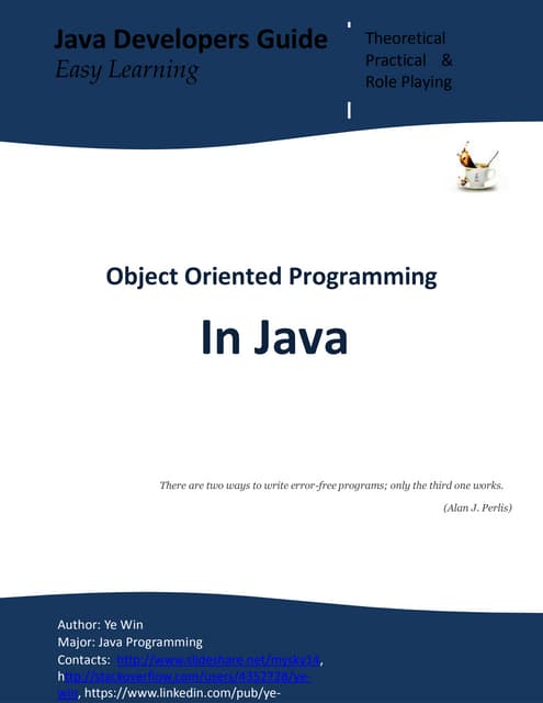 Object Oriented Programming In Java Pptx