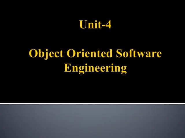 Object Oriented Analysis Design Pptx