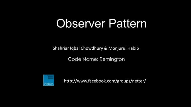 Design Patterns 4 Observer Pattern Ppt