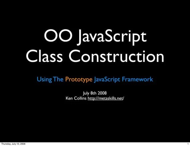 Oo Java Script Class Construction Pdf