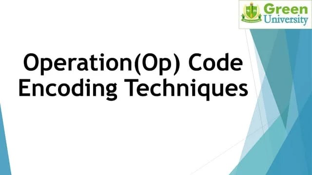 Op Code Encoding Ppt