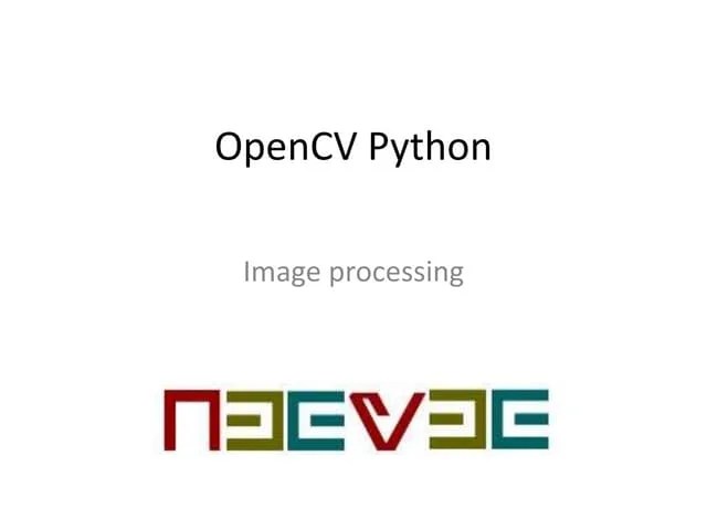 Open Computer Vision Based Image Processing Pptx