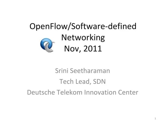 Openflow Tutorial Ppt