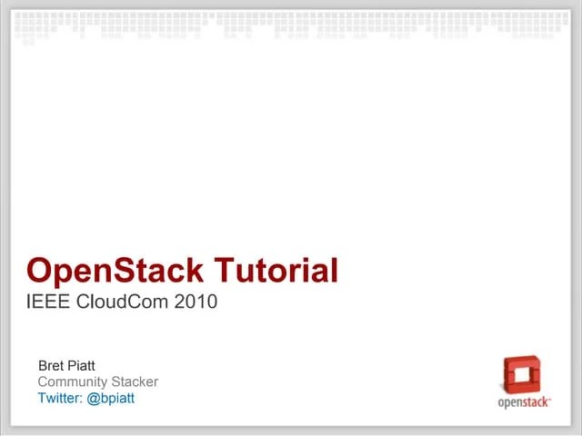 Openstack Tutorial Pdf