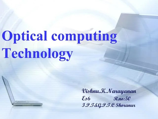 Opticalcomputing Final Ppt