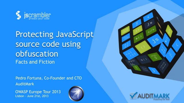 Protecting Javascript Source Code Using Obfuscation Owasp Europe Tour
