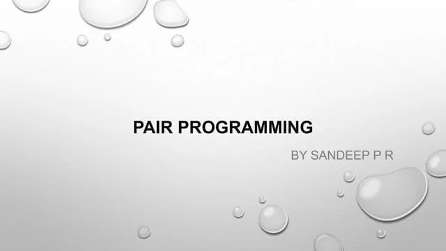 Pair Programming Demystified Pdf
