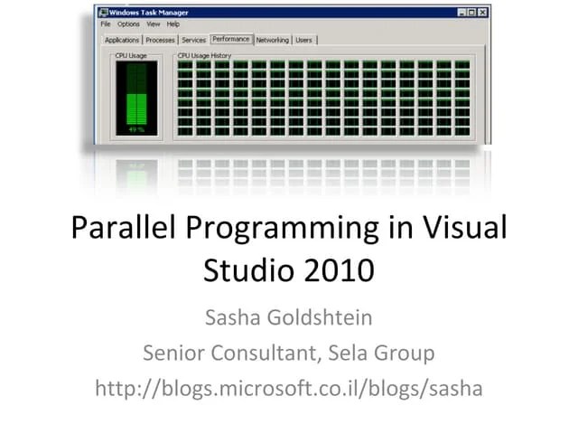Parallel Programming In Visual Studio 2010 Ppt