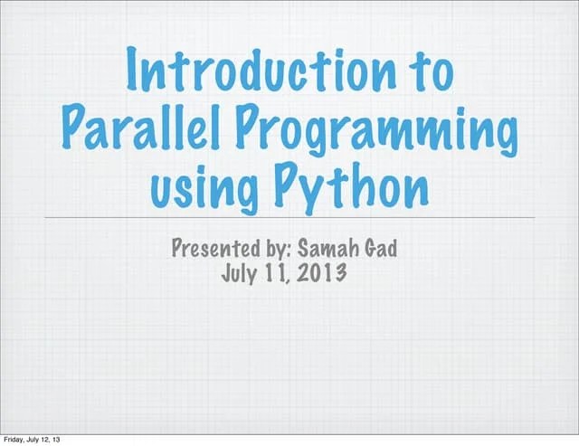 Parallel Programming Using Python Pdf