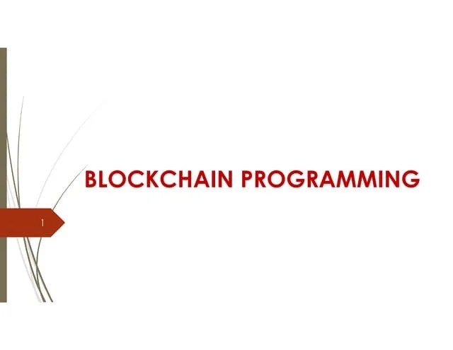 Part 2 Blockchain Programming Using Python Pdf