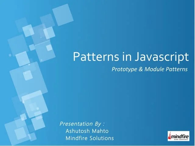 Patterns In Javascript Ppt