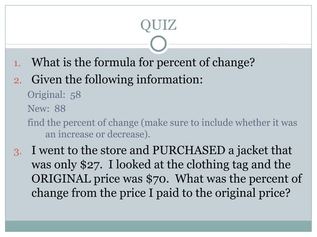 Math 7 Percentage Increase And Decrease Pptx
