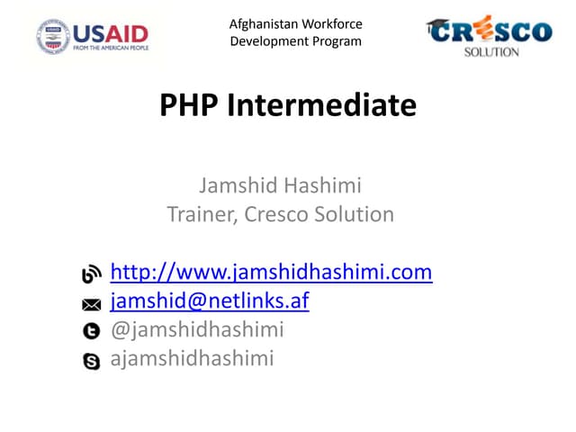 Php Intermediate Pptx