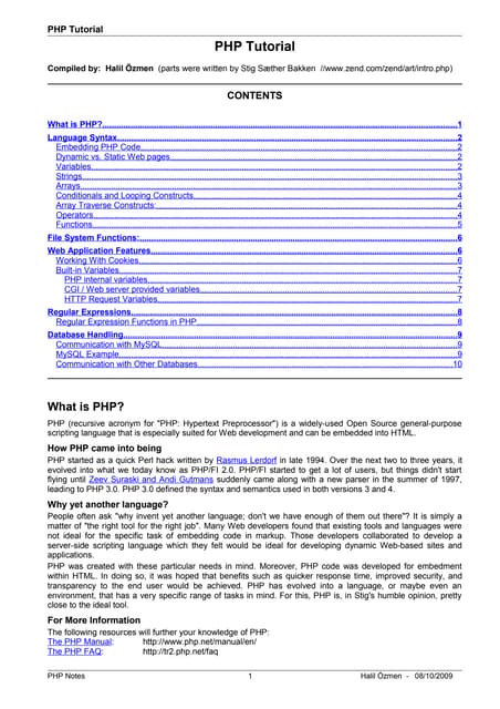 Php Notes 01 Pdf