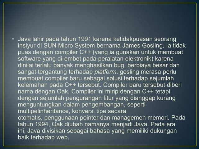 Materi Pengenalan Dasar Dasar Pemrograman Berbasis Java Ppt
