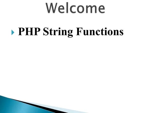 Presentation On Php String Function Part 2 Pptx