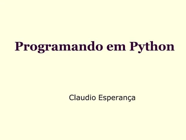 Programando Em Python Introducao Pdf