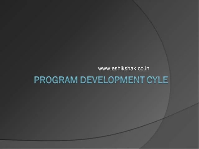 Program Development Life Cycle Pptx