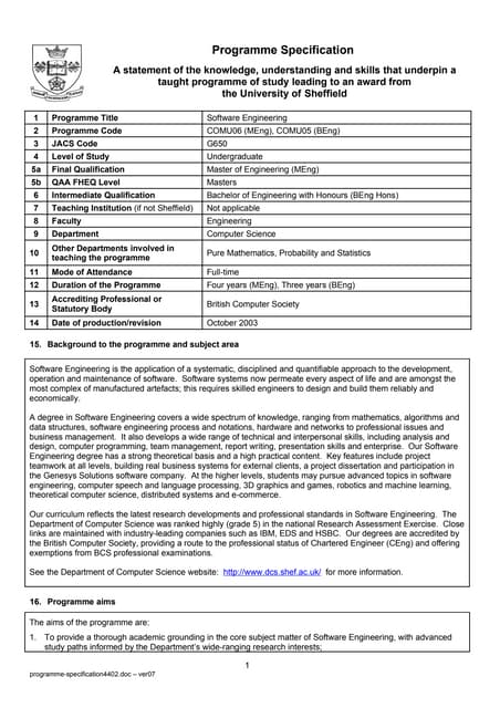 Programme Specification Doc