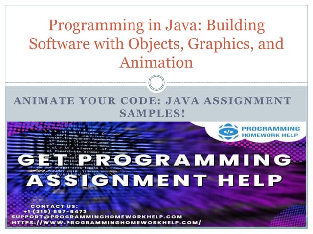 Java Assignment Sample Building Software With Objects Graphics