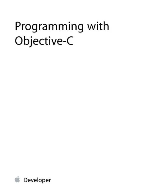 Objective C Talk Pdf