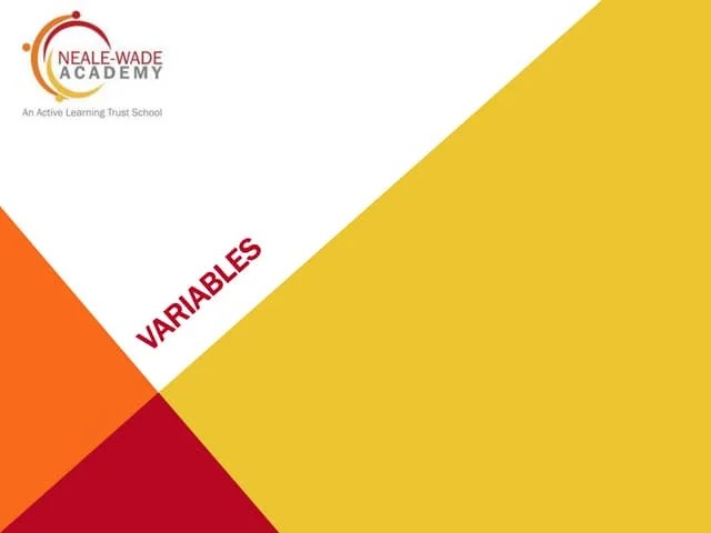 Programming Variables Pptx