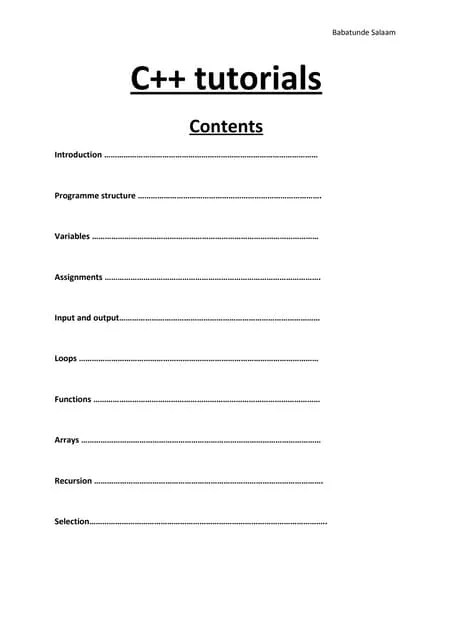 Project Two C Tutorial Doc