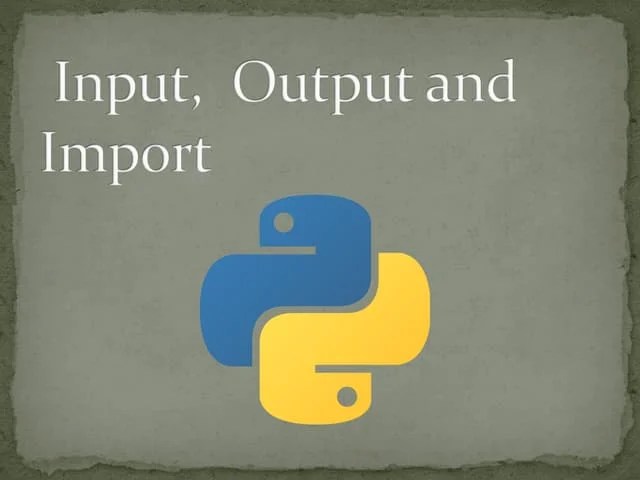 Python 02 Input Output Import Pdf