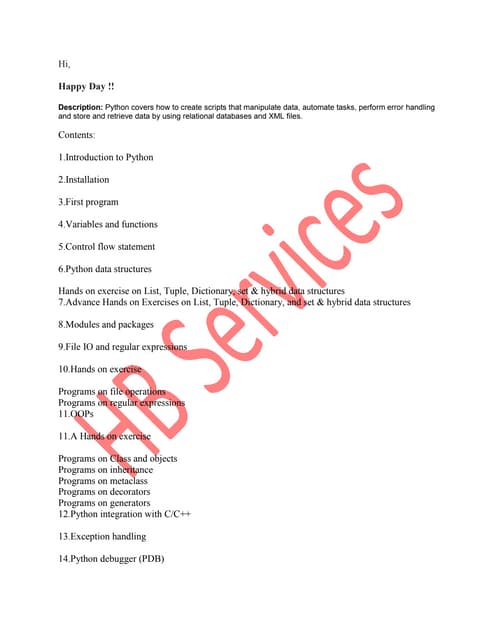 Python Training Institute In Adyar Pdf